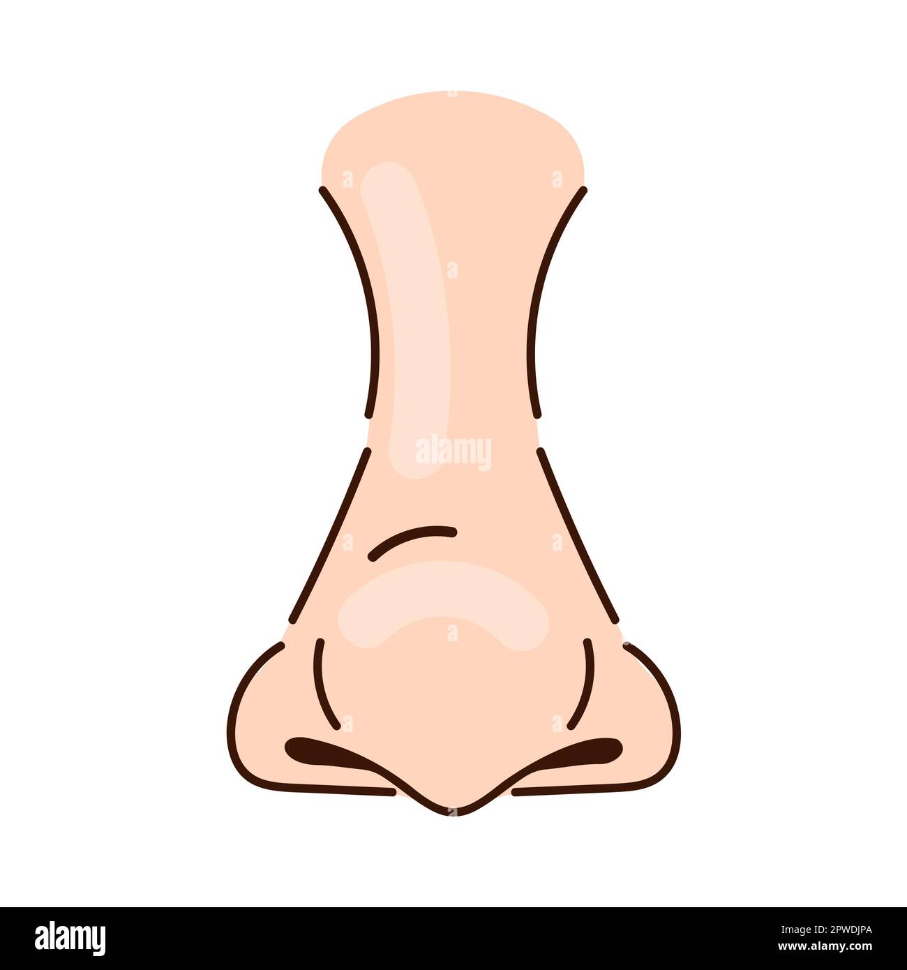 Bulbous nose of Caucasian person cartoon illustration Stock Vector ...