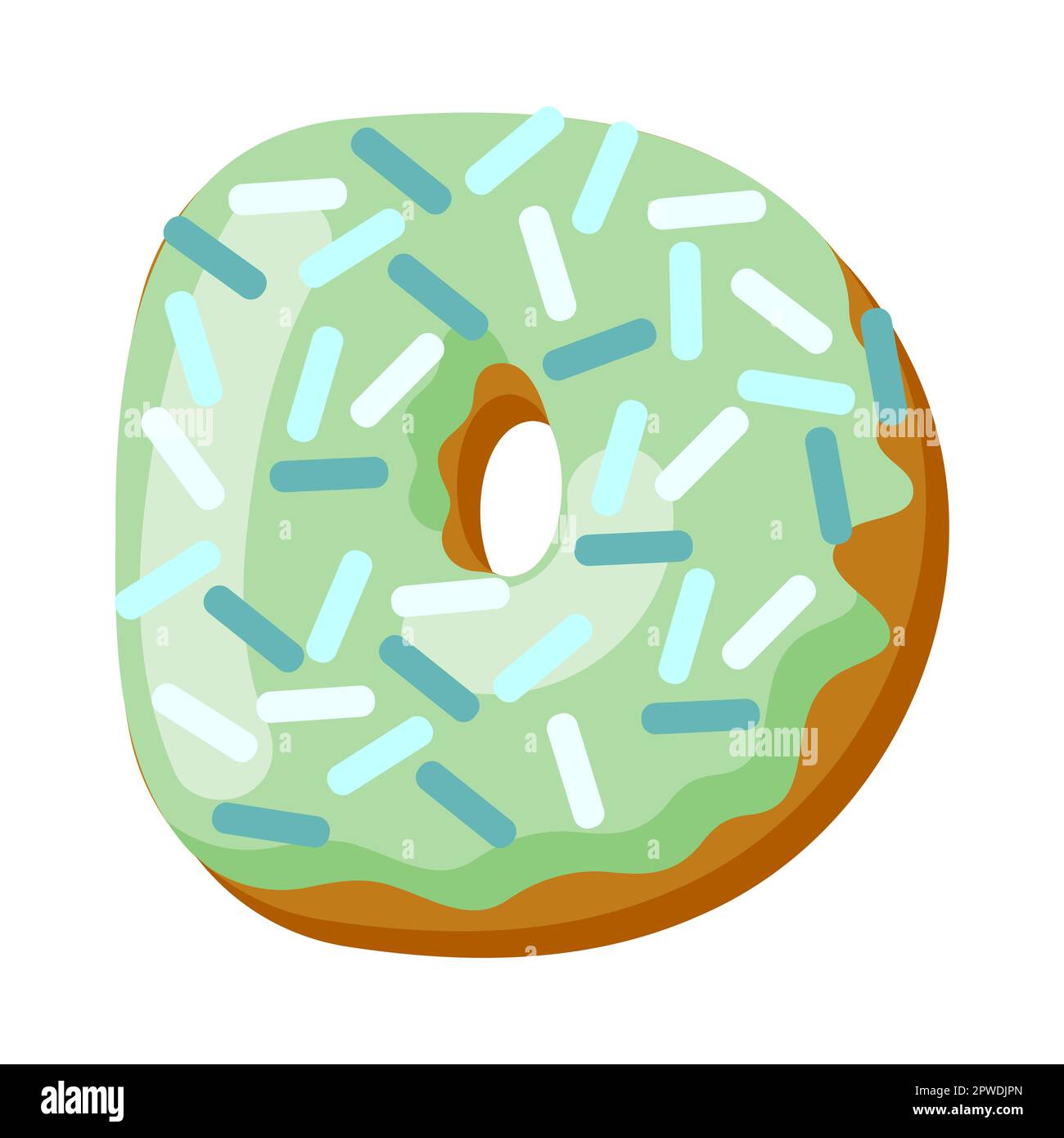 Letter d in donut font vector illustration Stock Vector Image & Art - Alamy