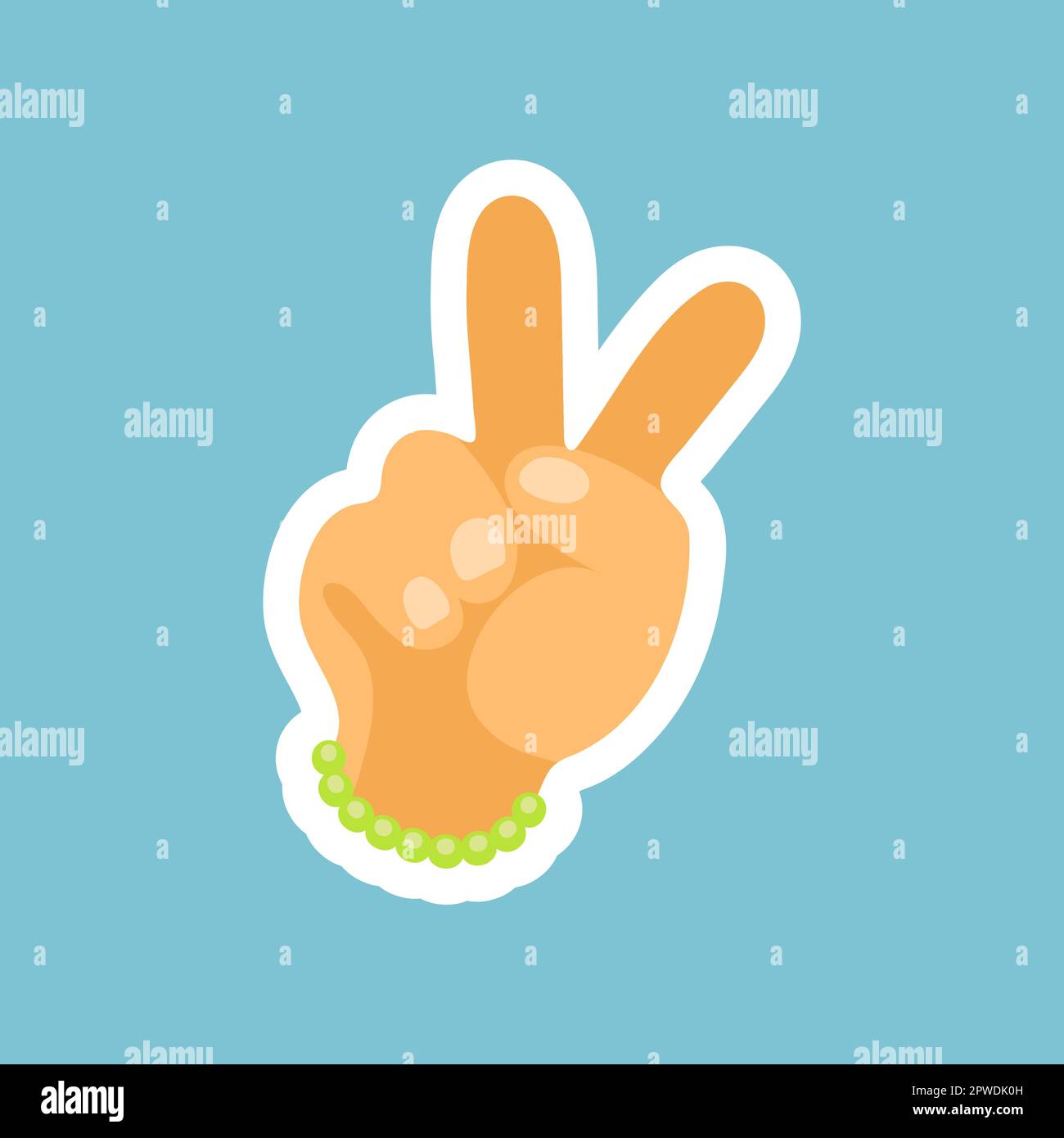 Retro hippie badge with peace sign vector illustration Stock Vector ...