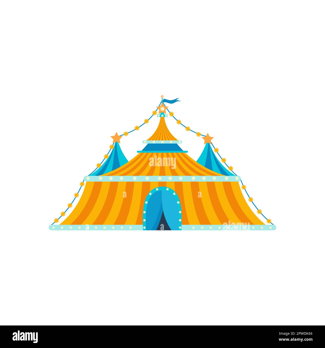 Orange and blue circus tent vector illustration Stock Vector Image & Art - Alamy