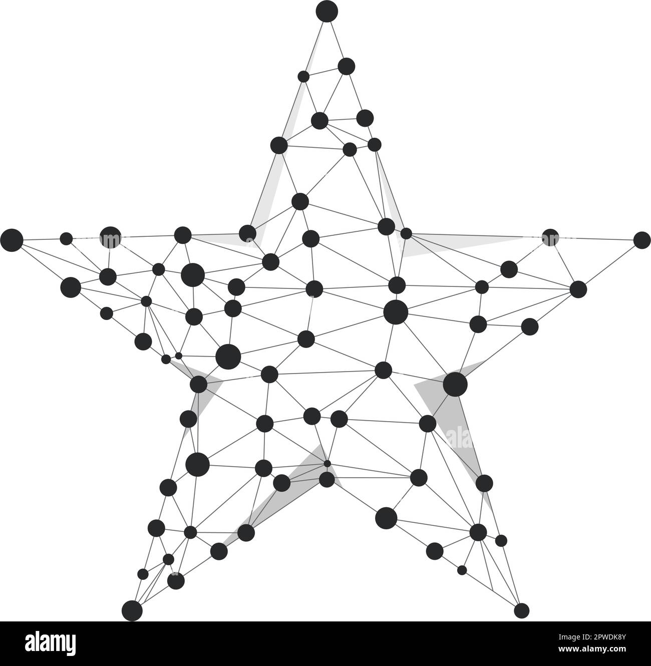 Star low poly wireframe vector sign illusration Stock Vector Image ...