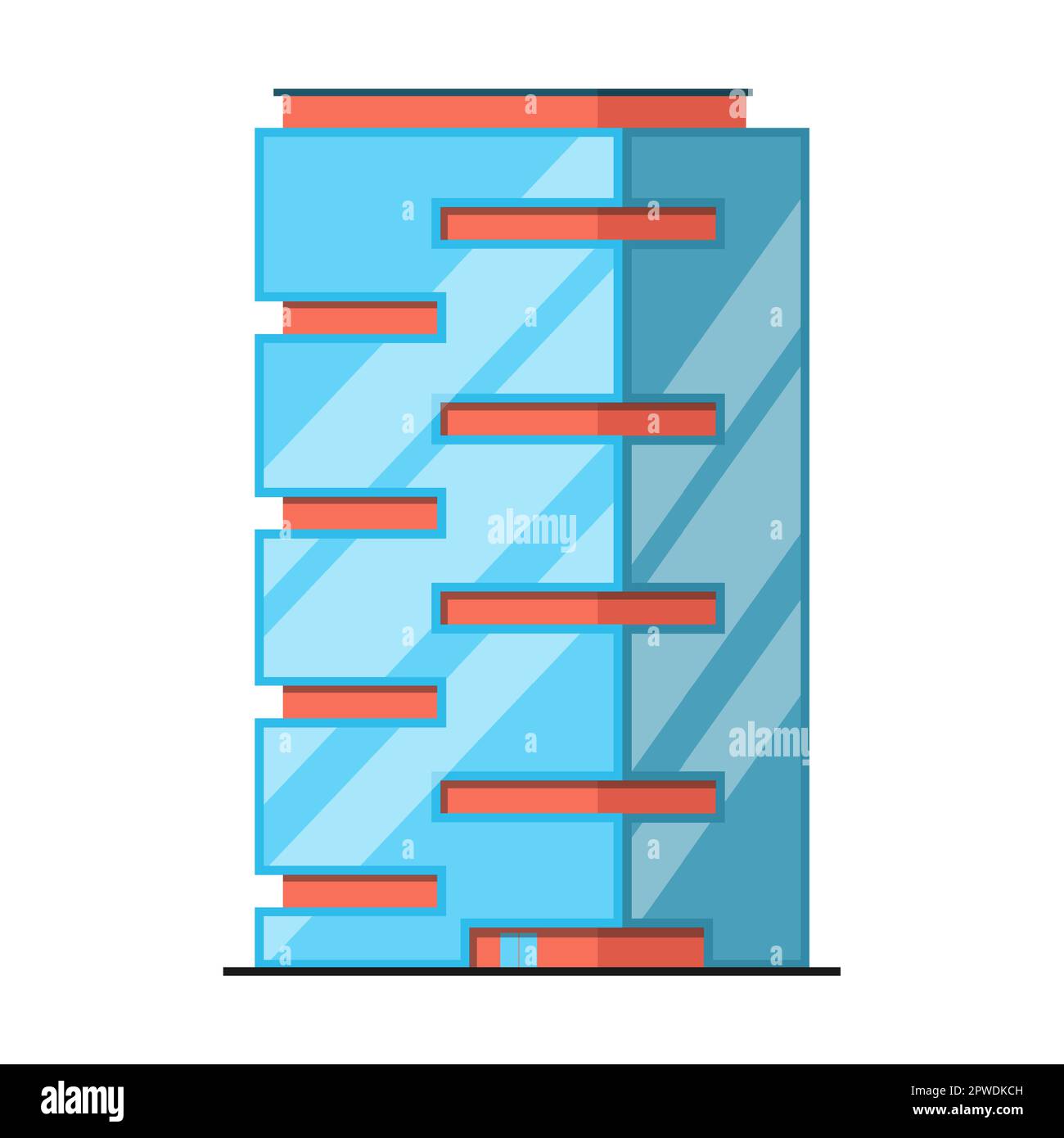 Mirror glass facade Cut Out Stock Images & Pictures - Alamy