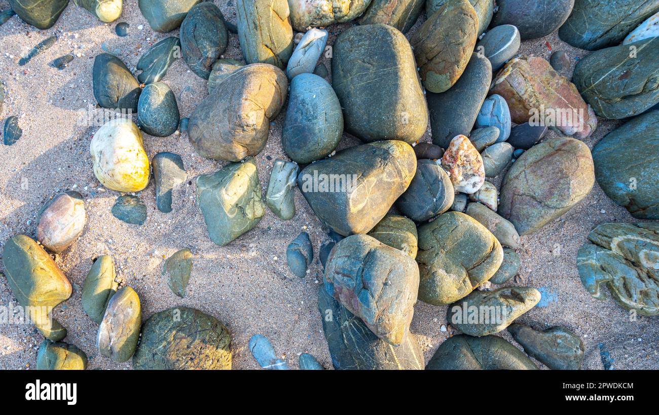 amazing to see on the beach is full of round rocks instead of sand ...