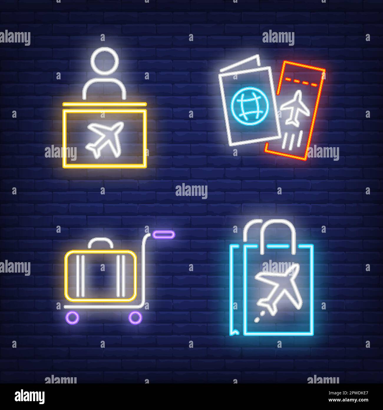 Air ticket counter Stock Vector Images - Alamy