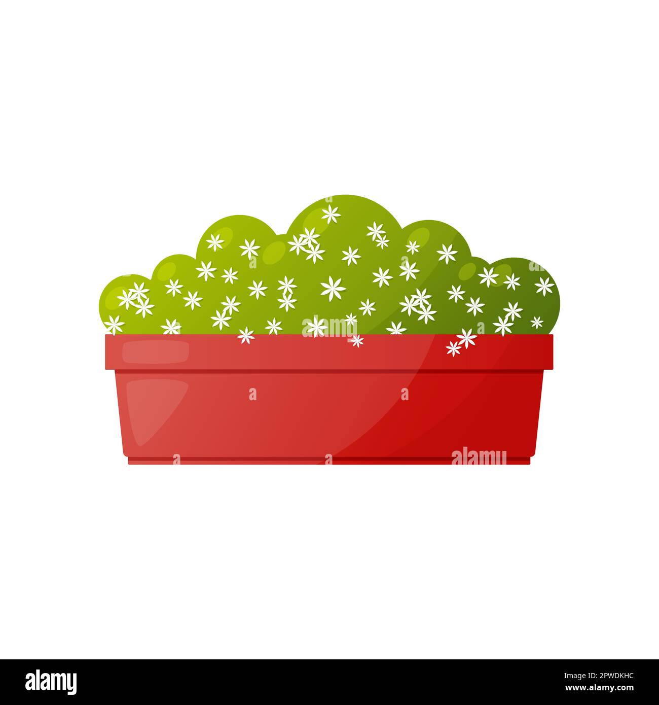 Green potted plant in white Stock Vector Images - Alamy