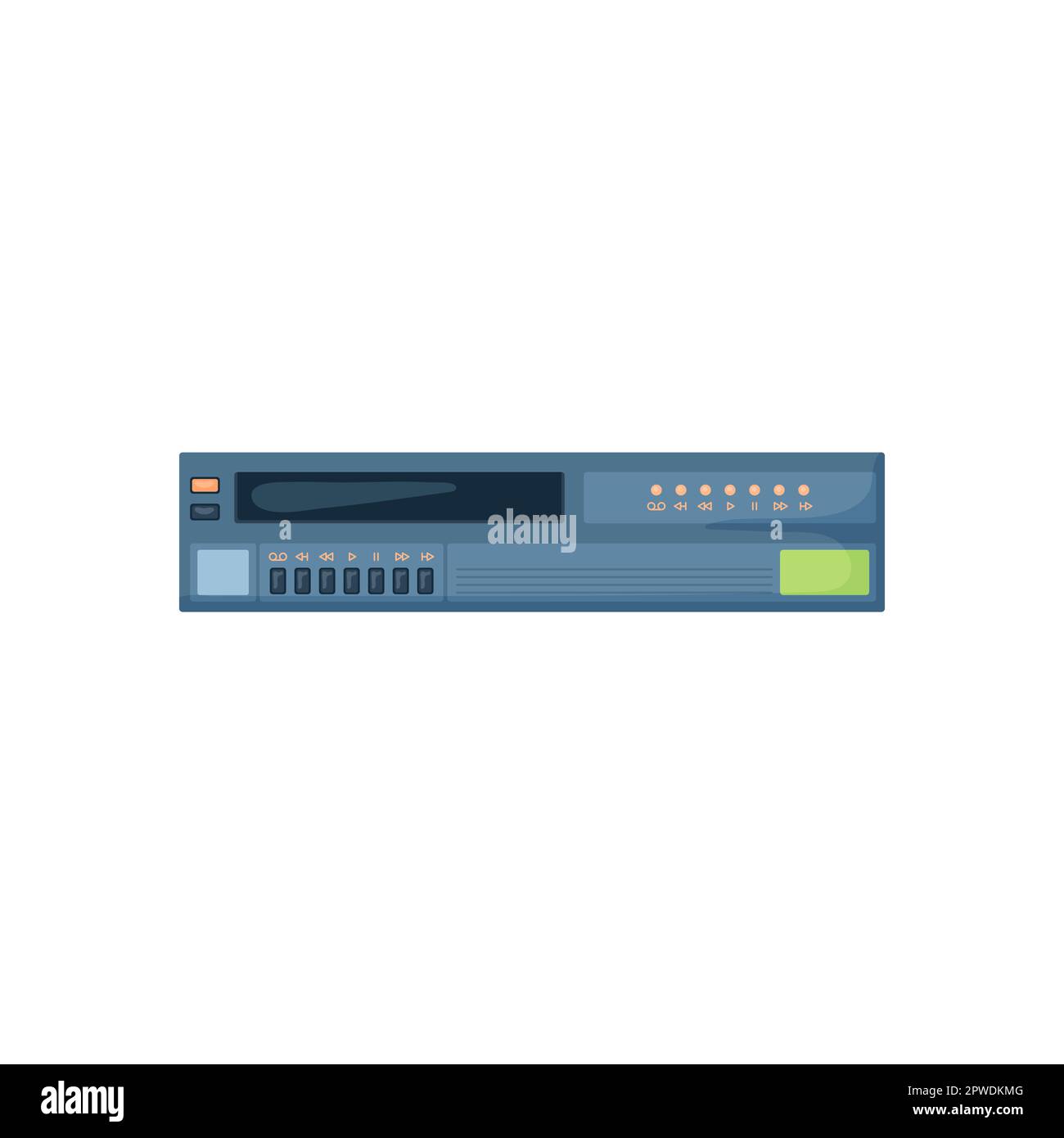 Vintage vhs player flat vector illustration Stock Vector Image & Art ...