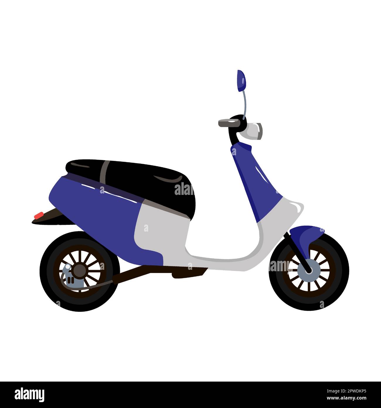 Modern electric scooter, transport isolated on white background ...