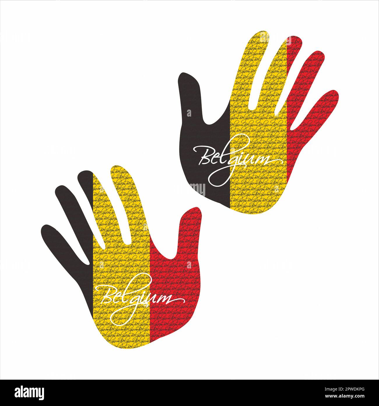 Hand drawn vector illustration with belgium flag pattern great for ...
