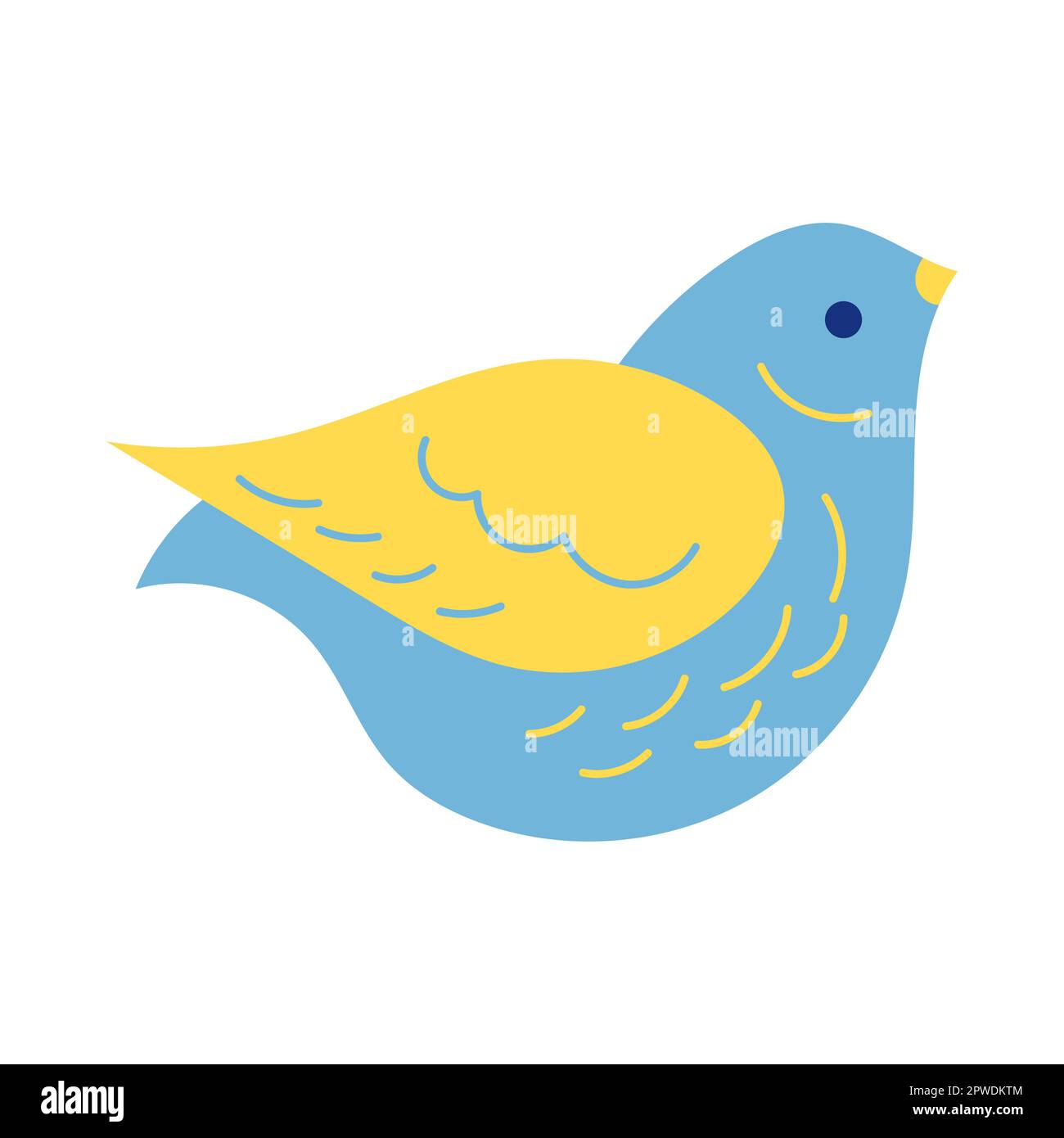 Bird in blue and yellow colors Stock Vector Image & Art - Alamy