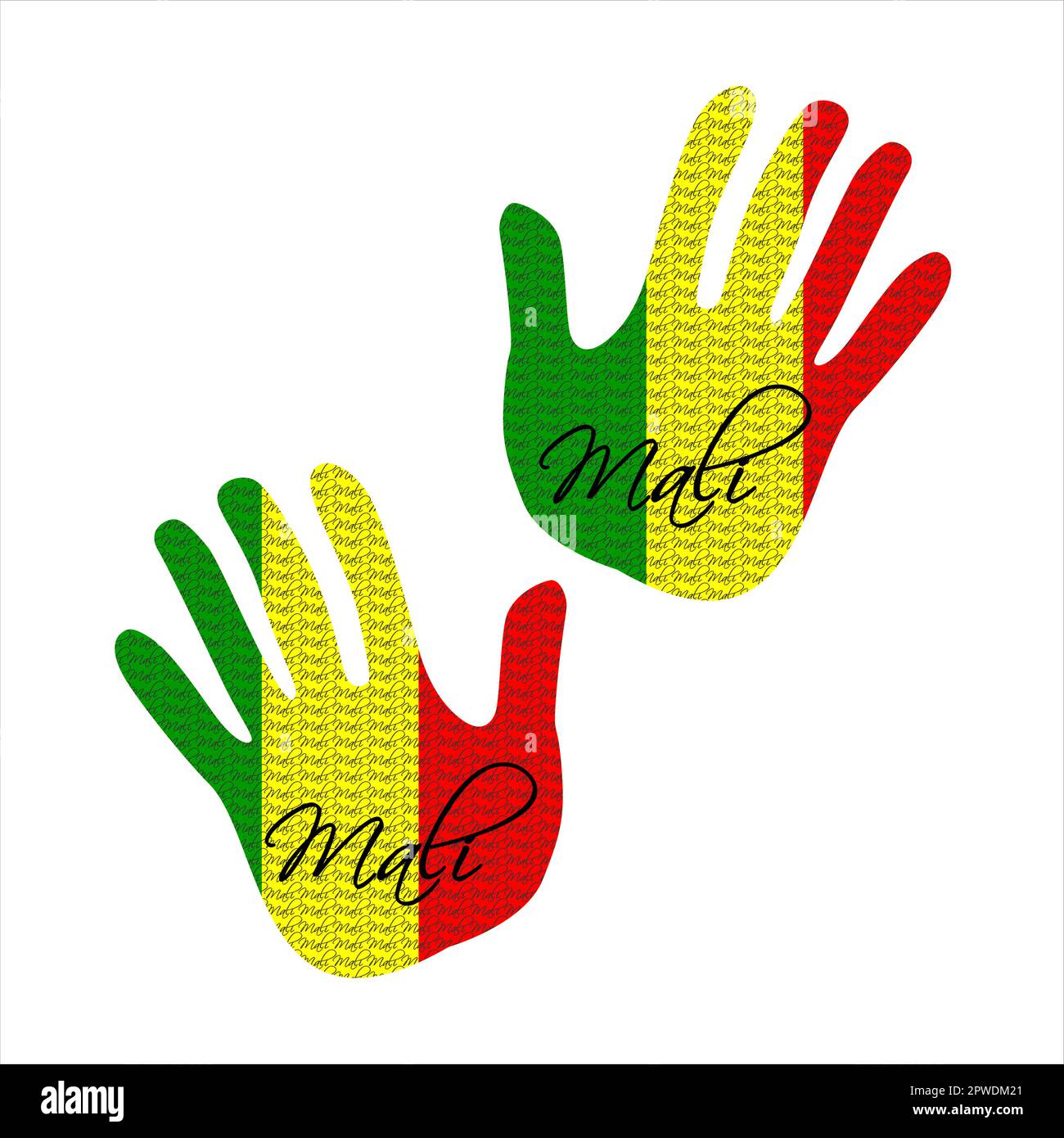 Hand drawn vector illustration with ,ali flag pattern great for poster ...