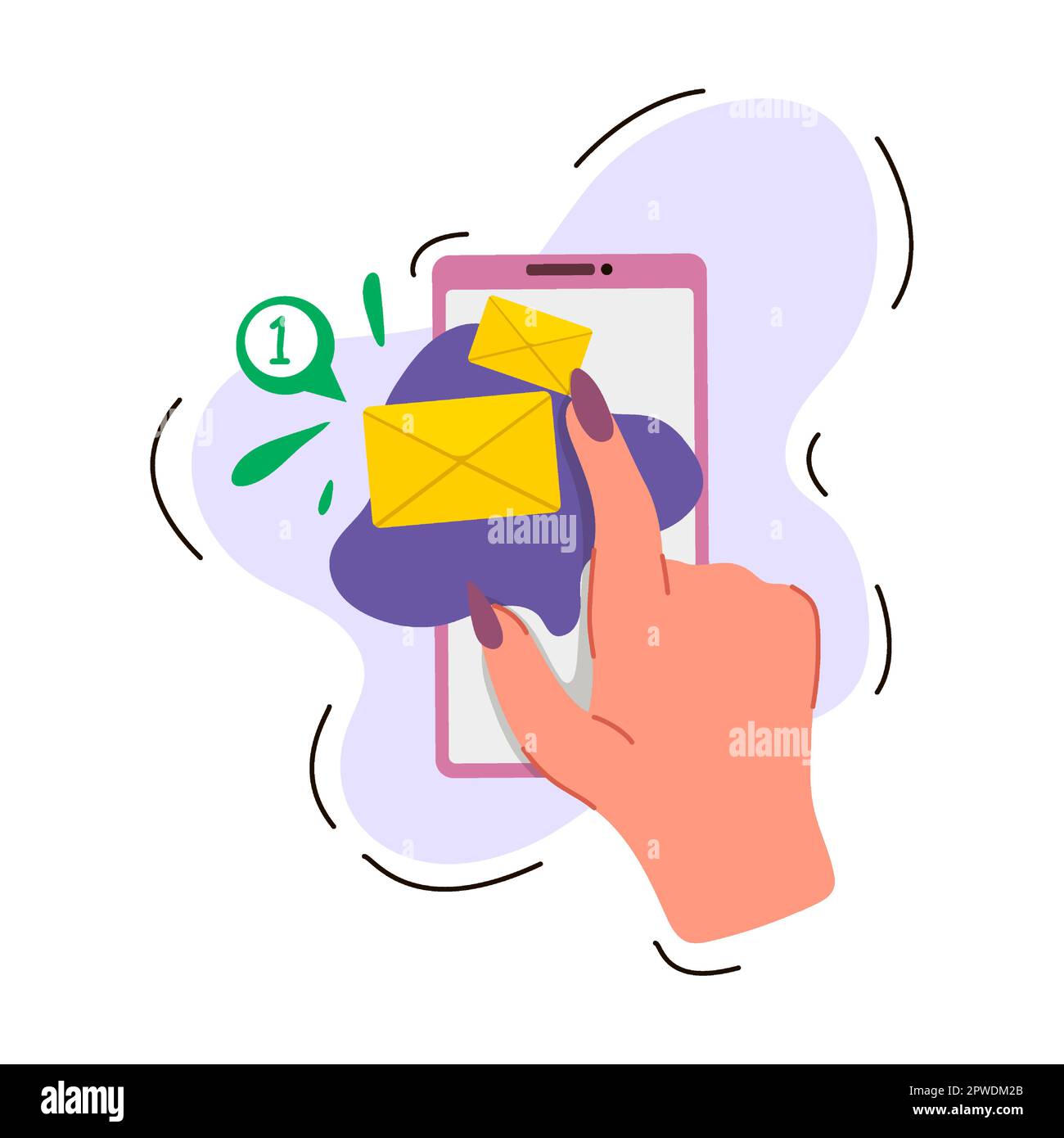 Teen sending email Stock Vector Images - Alamy