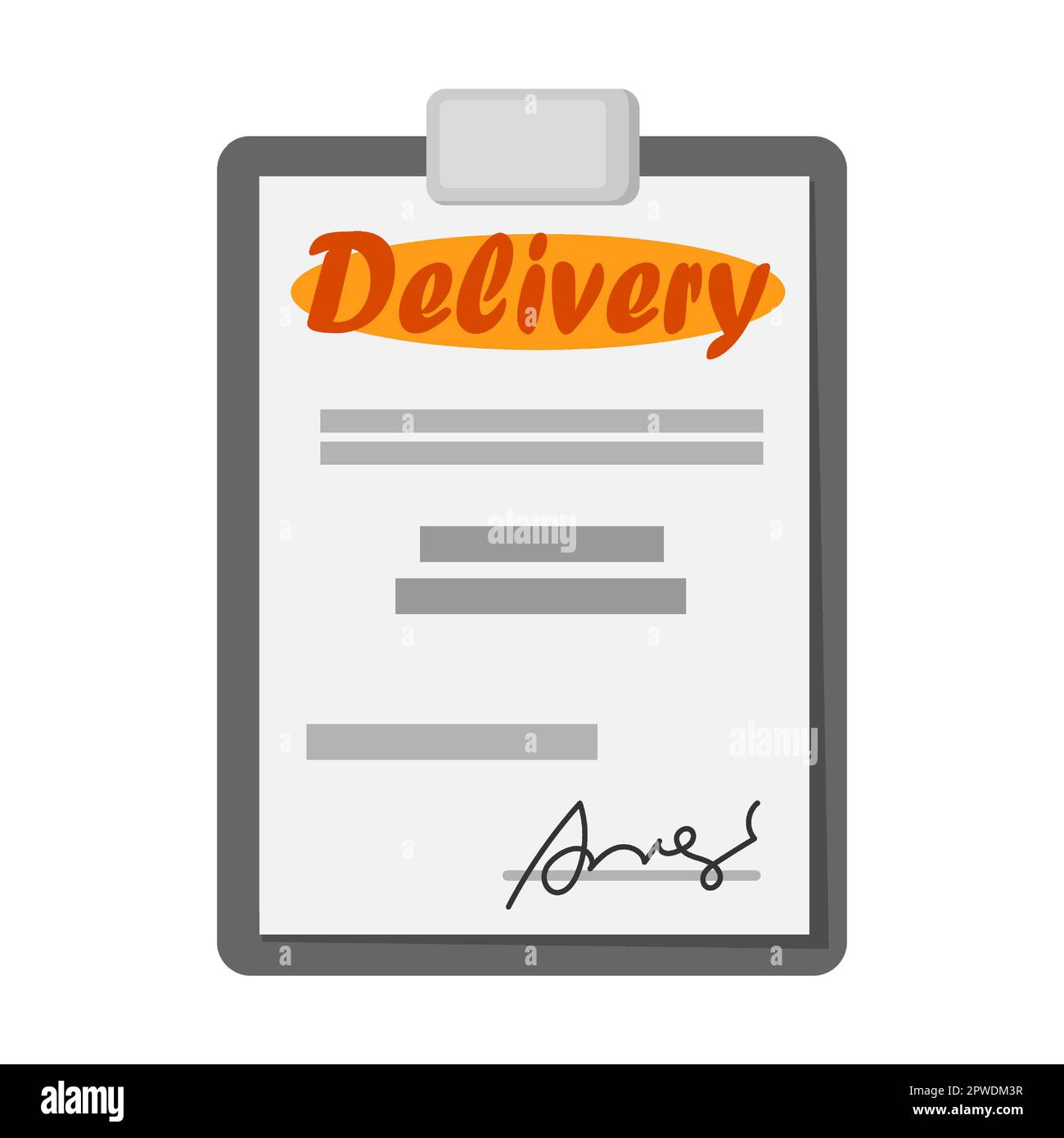 order list tablet. Courier delivery element vector illustration ...