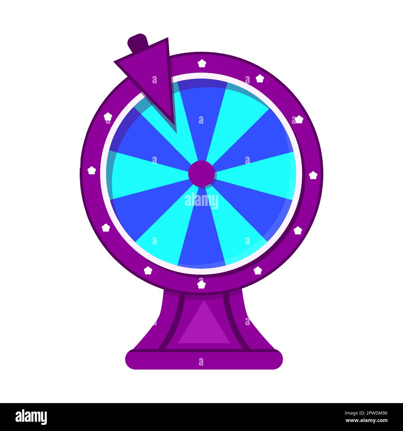 lucky Wheel of fortune on white background cartoon vector. Spin of ...