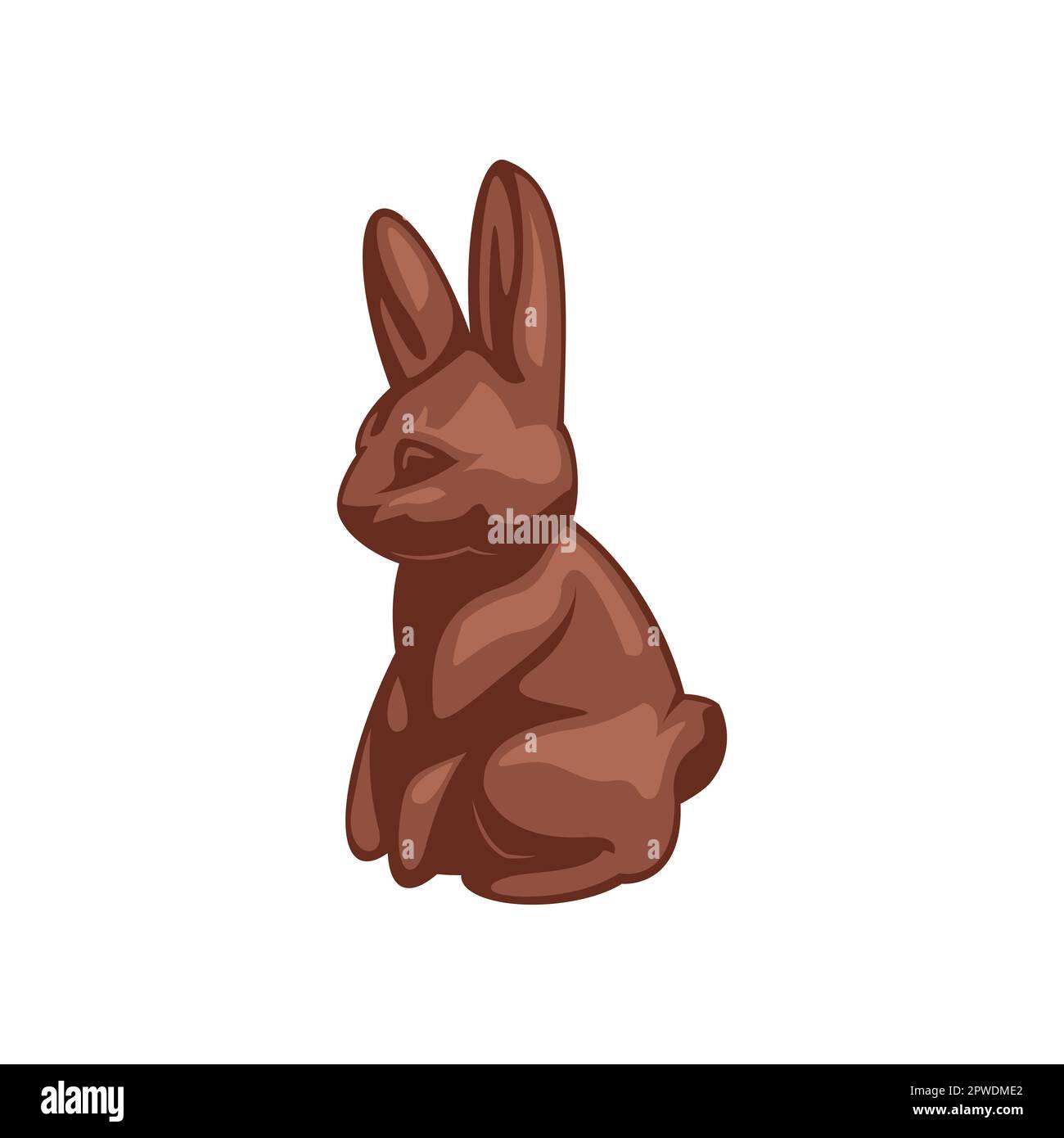 Cute chocolate bunny cartoon illustration Stock Vector Image & Art - Alamy