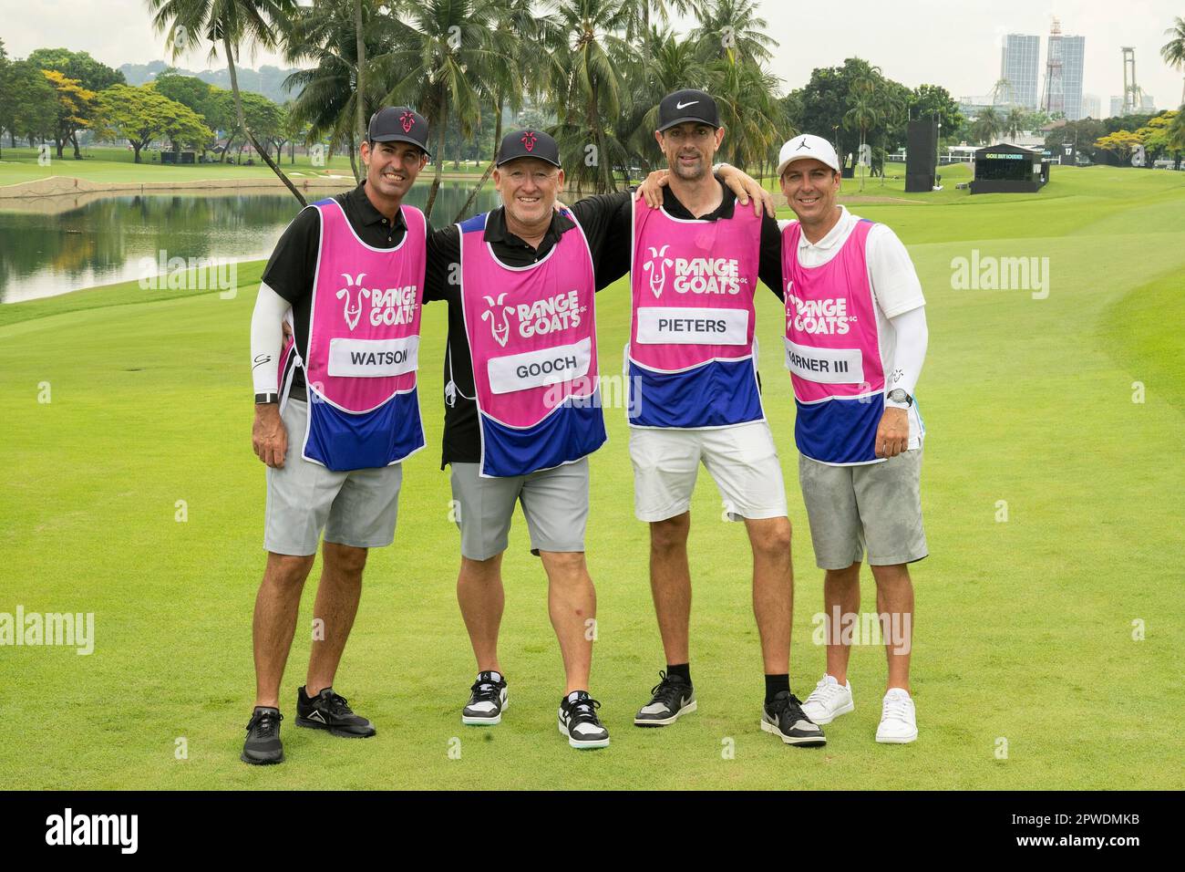 RangeGoats GC caddies after the final round of LIV Golf Singapore at ...