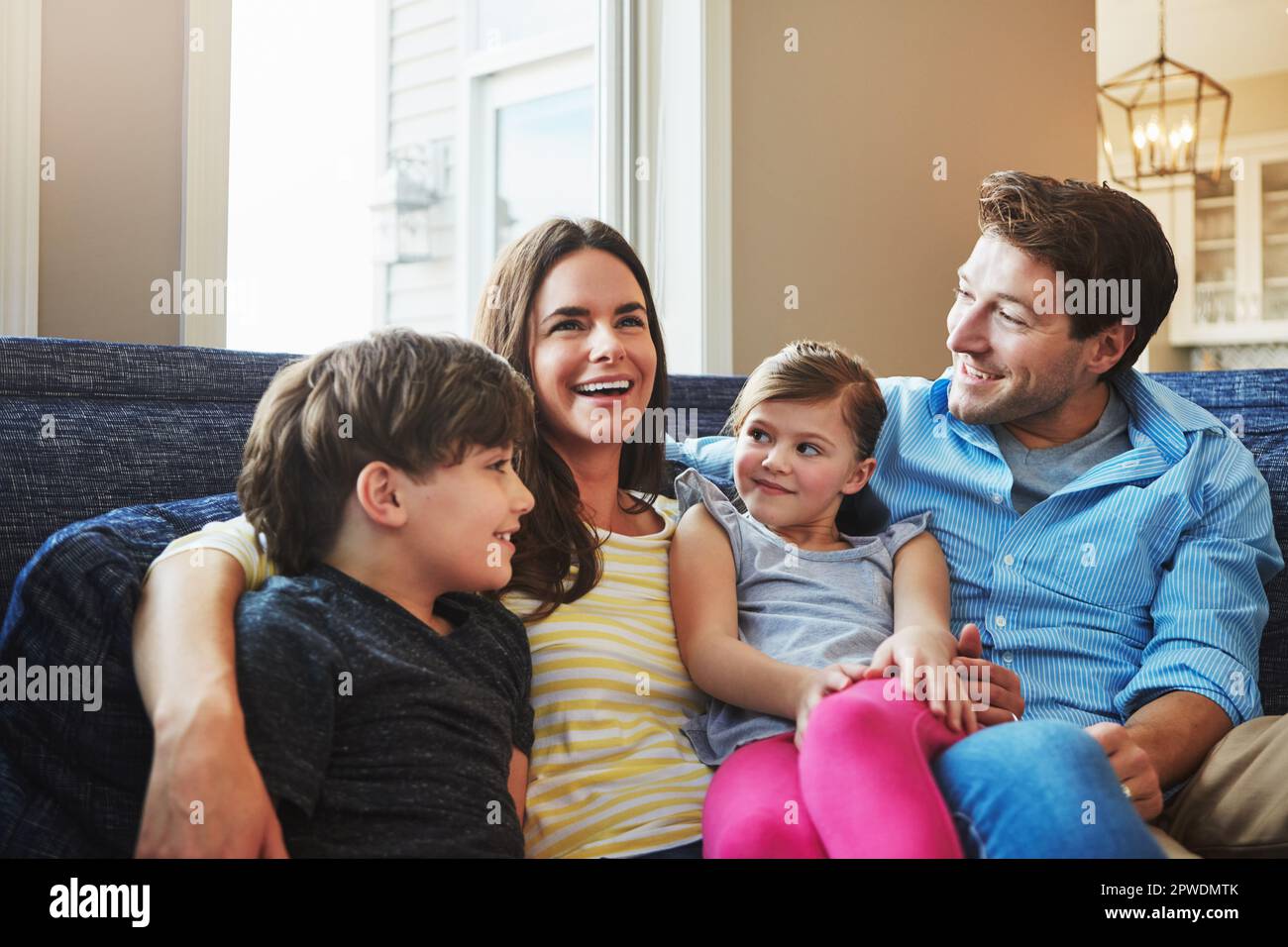 They share an unbreakable bond. a happy family bonding together at home ...