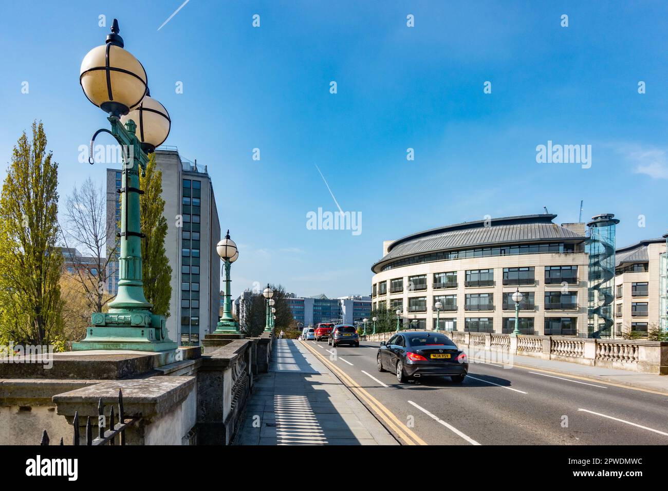 Walking along George Street whcih runs across Reading Bridge over The ...