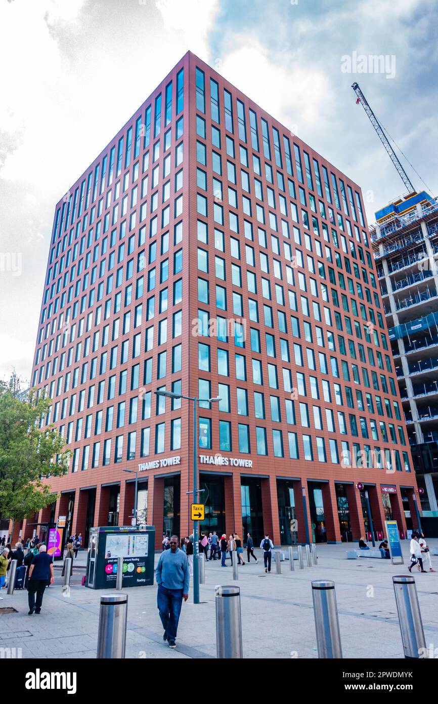 Thames Tower, a tower block on Station Hill in Reading, UK seen against ...