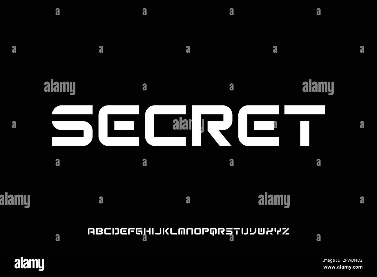 Strong abstract futuristic block font vector Stock Vector Image & Art ...