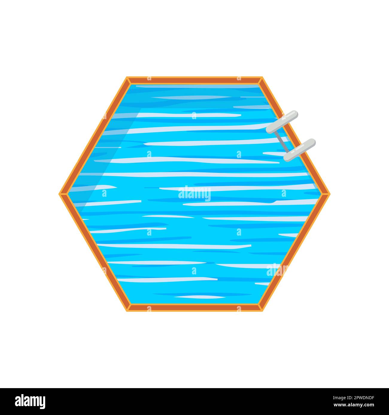 Pentagon-shaped swimming pool vector illustration Stock Vector Image ...