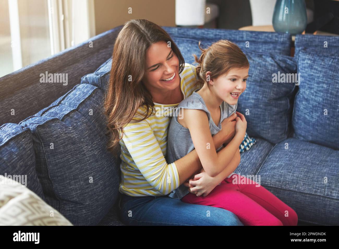 Mommy time is happy time. a mother and her daughter bonding at home ...