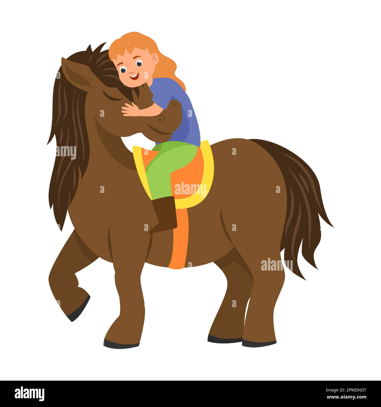 Girl feeding grooming horse hi-res stock photography and images - Alamy