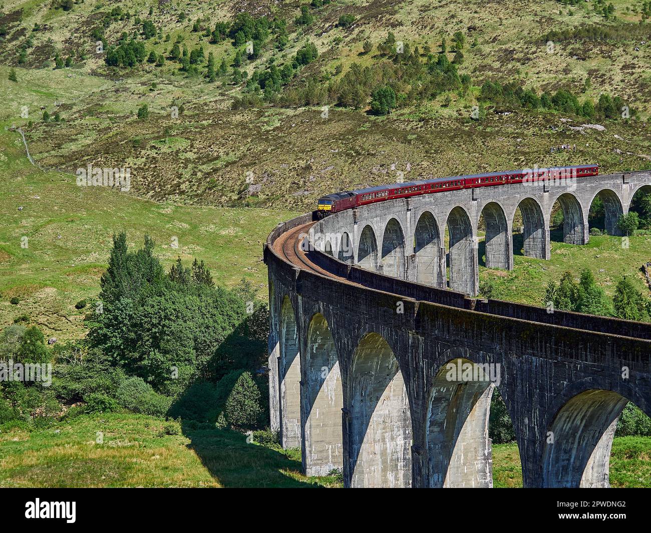 Glenfinnan, Scotland - 05 29 2018: iconic jacobite steam train crossing ...