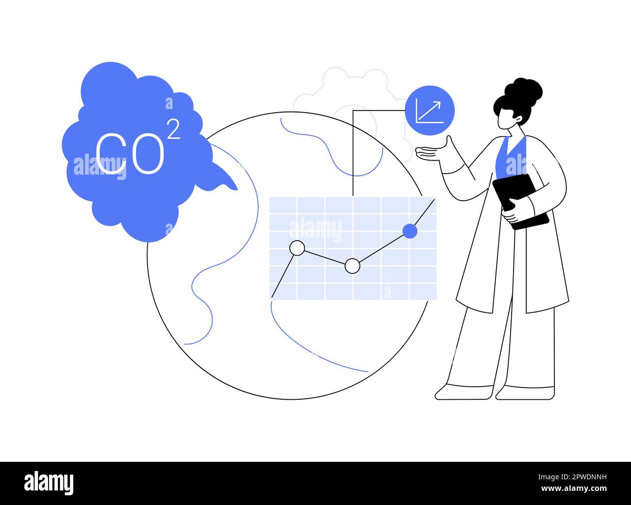 Global CO2 emissions abstract concept vector illustration Stock Vector ...