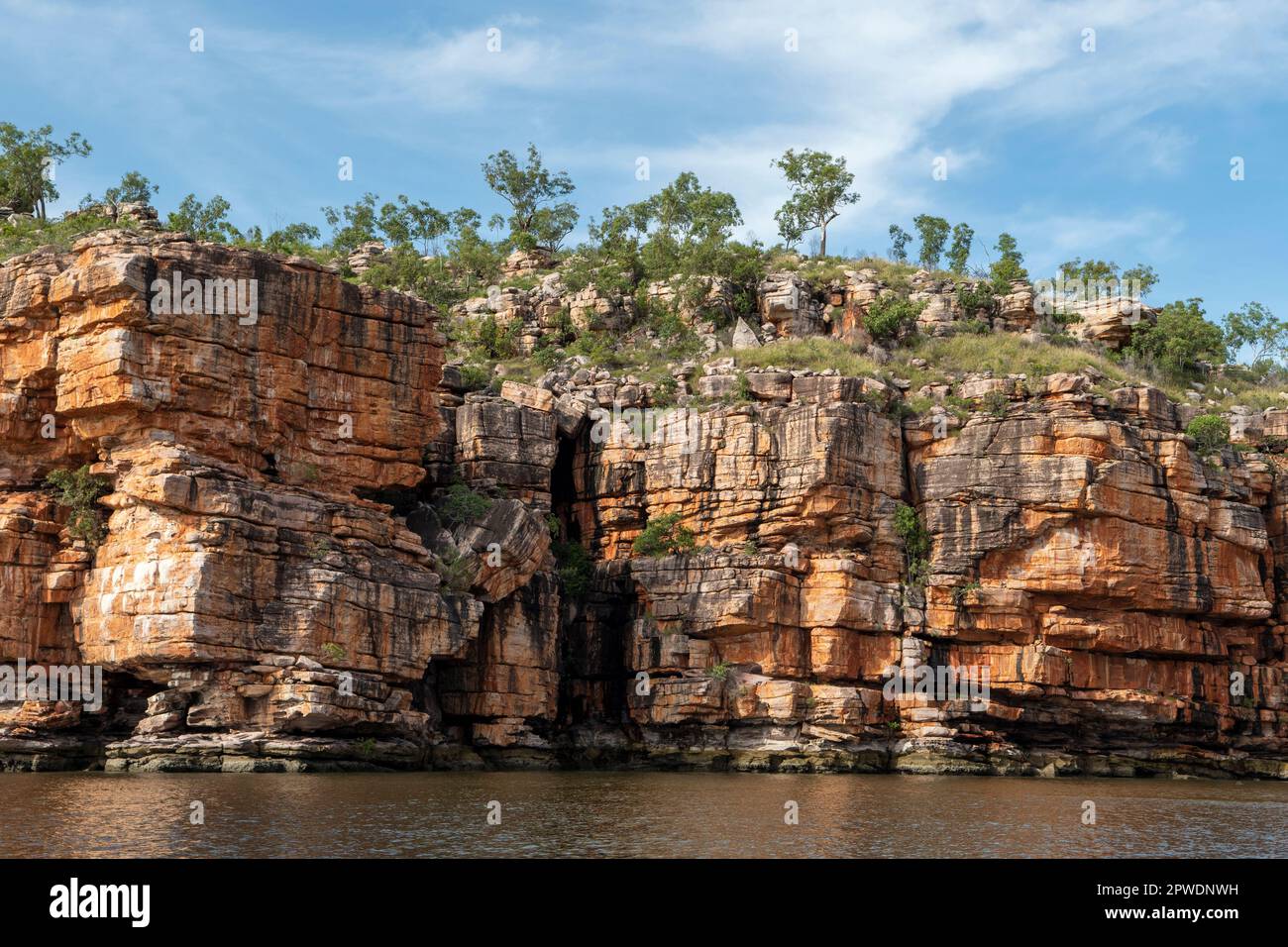 Sandstone Cliffs on King George River, Kimberley Coast, WA, Australia ...