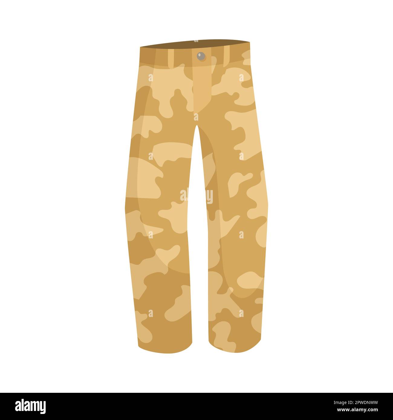 Desert camouflage uniform pants cartoon illustration Stock Vector Image ...