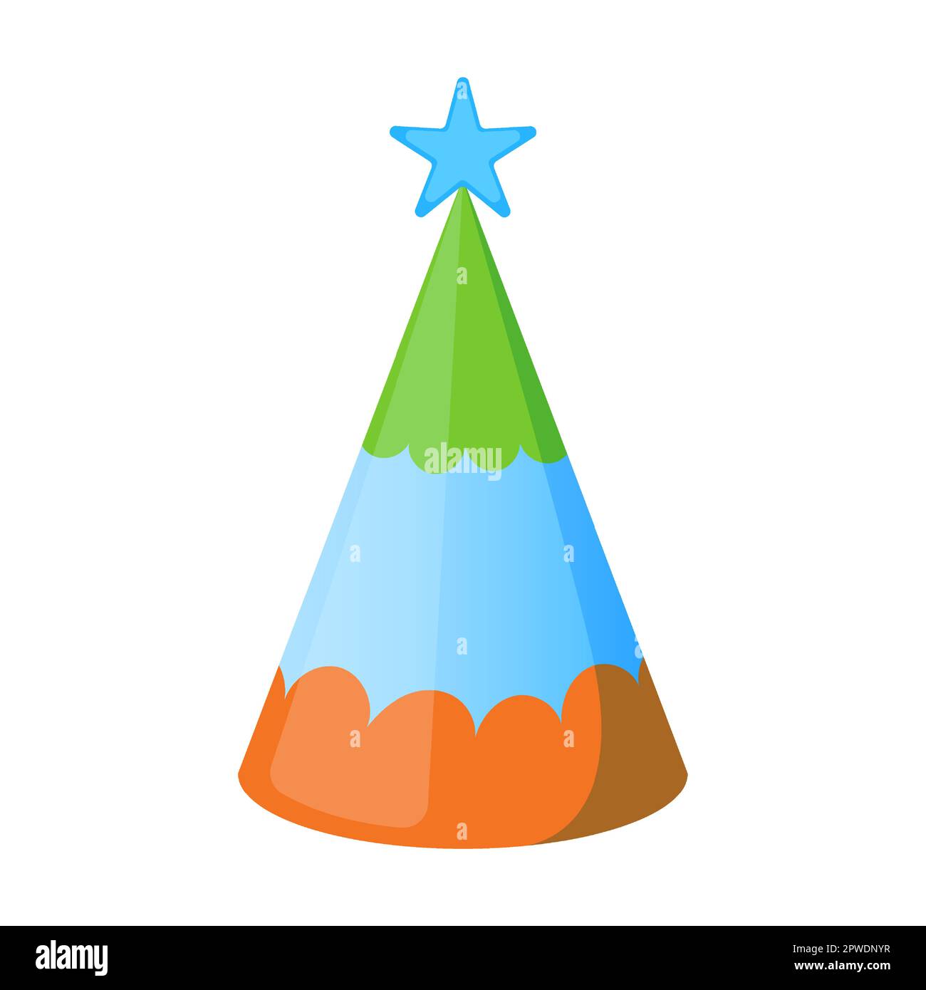 colorful Cone colorful cap for happy birthday party. Vector ...
