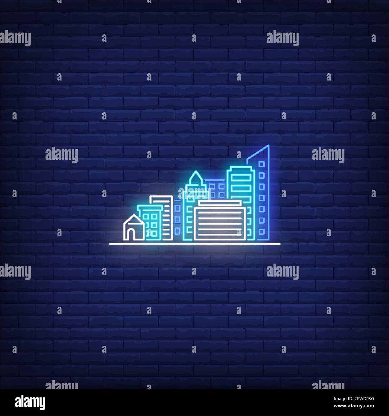 City buildings neon sign Stock Vector Image & Art - Alamy