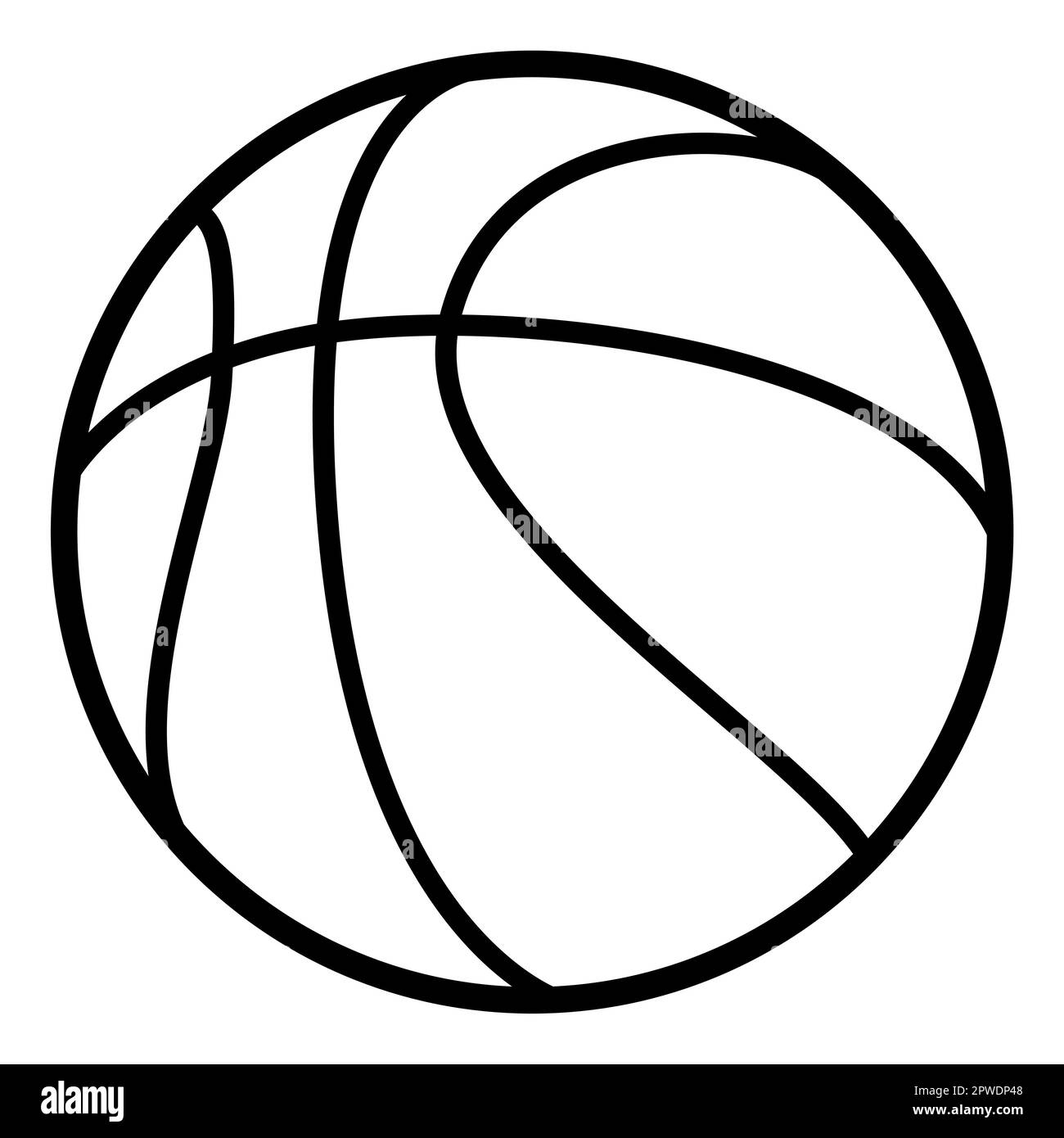 basketball ball - black and white vector symbol illustration, white ...