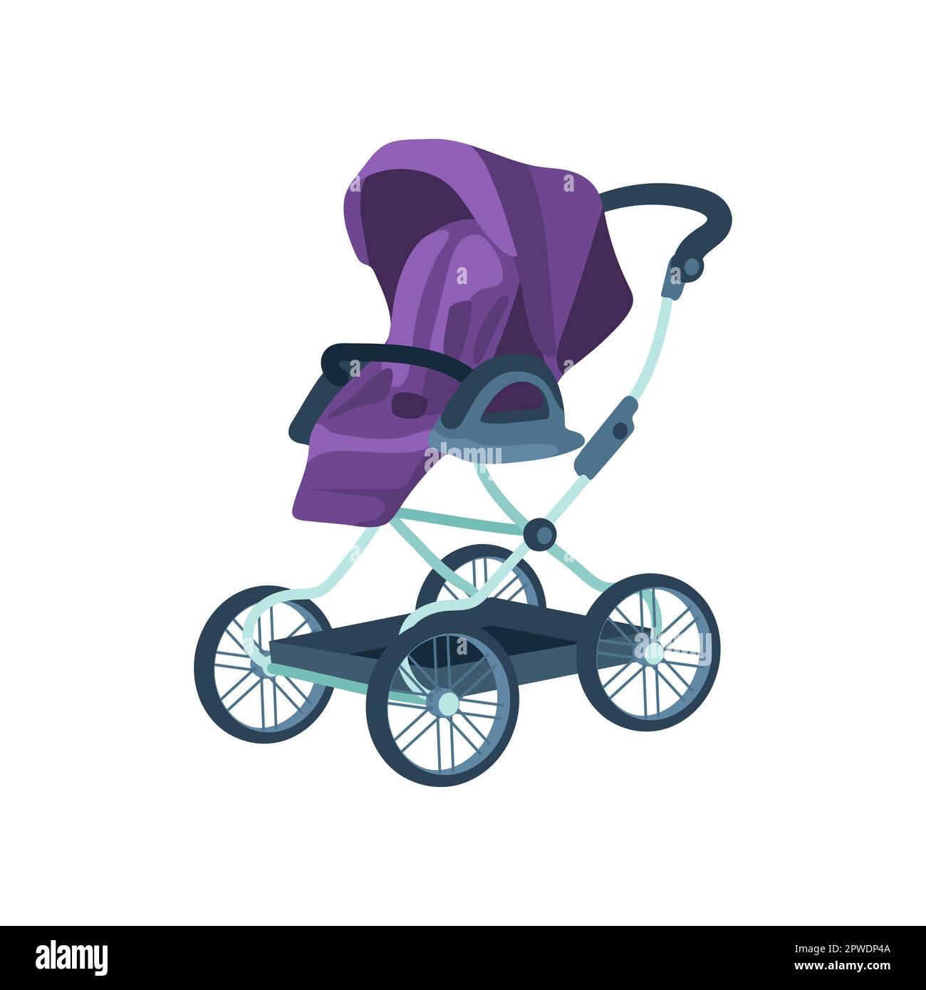 Purple stroller for babies vector illustration Stock Vector Image & Art ...