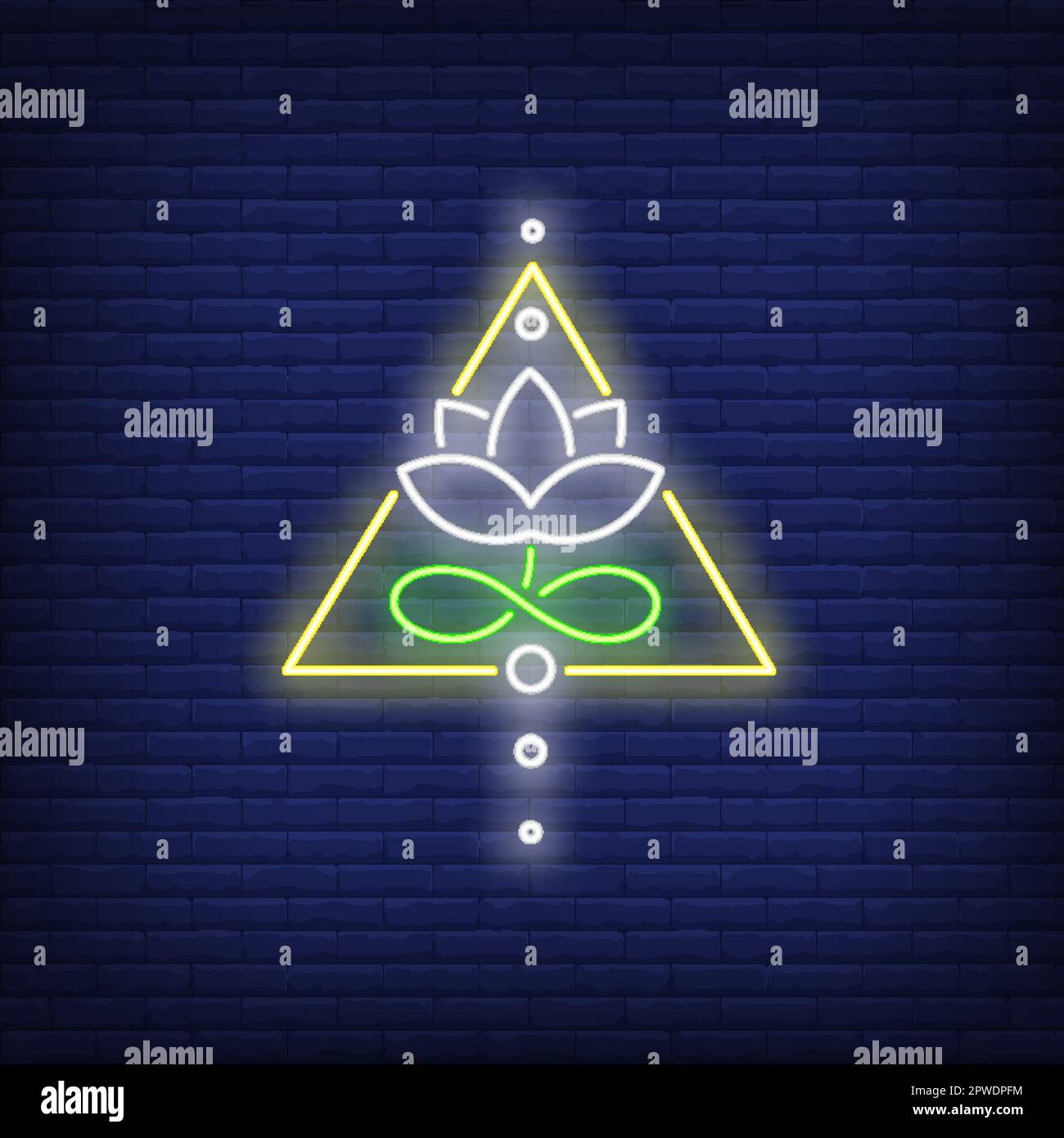 Lotus flower in triangle neon sign Stock Vector Image & Art - Alamy