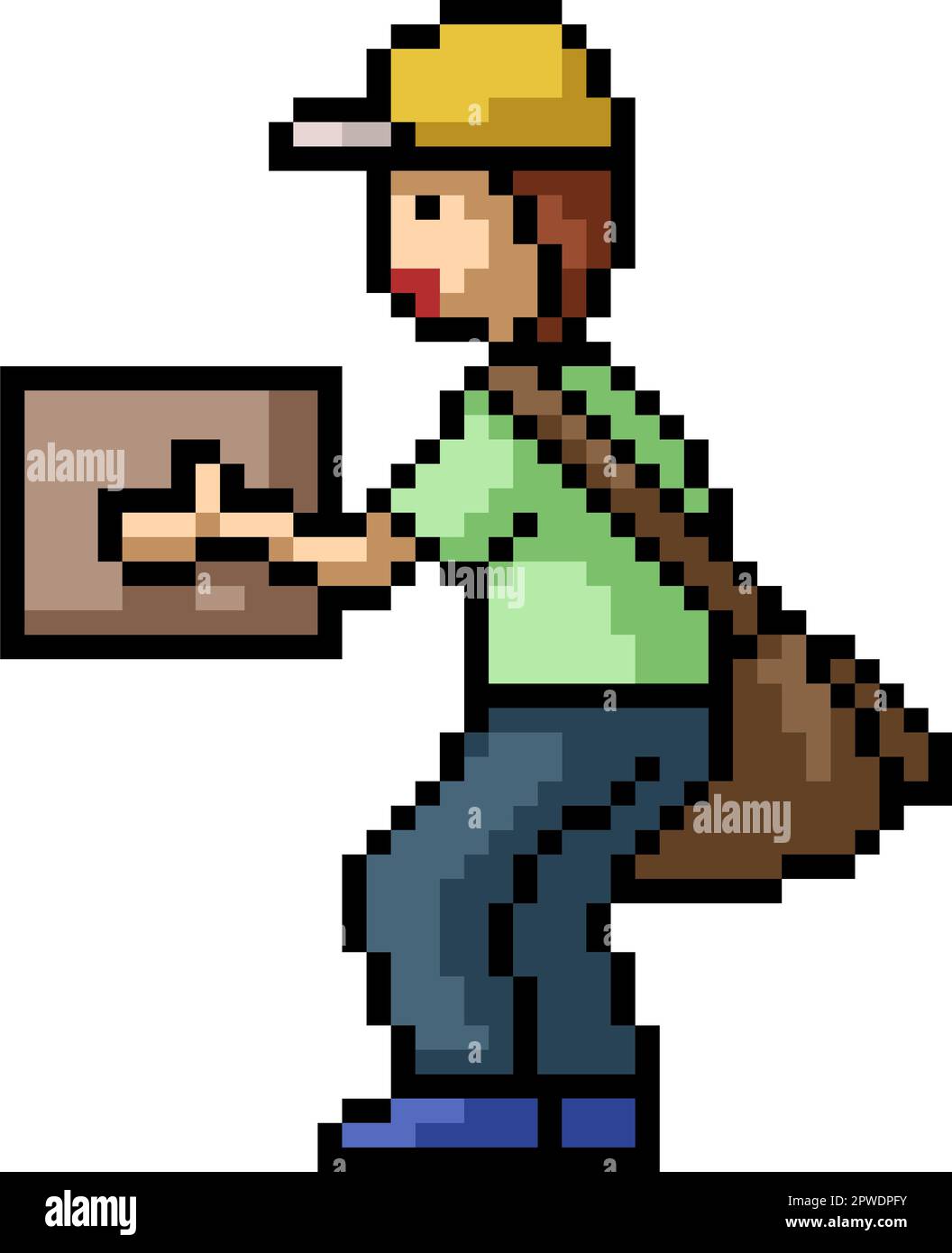 Boy with package Stock Vector Images - Alamy