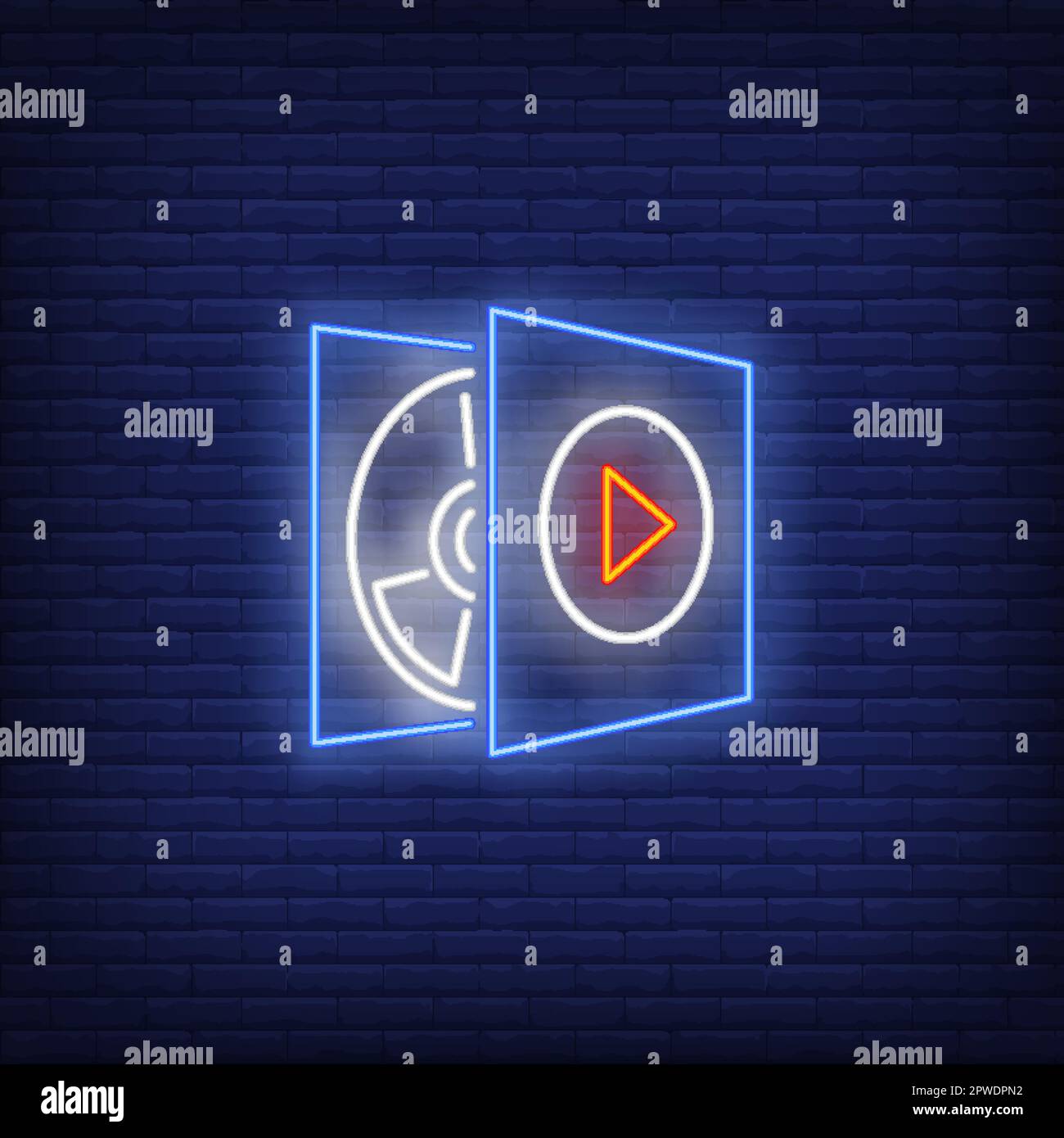Compact disk neon sign Stock Vector Image & Art - Alamy