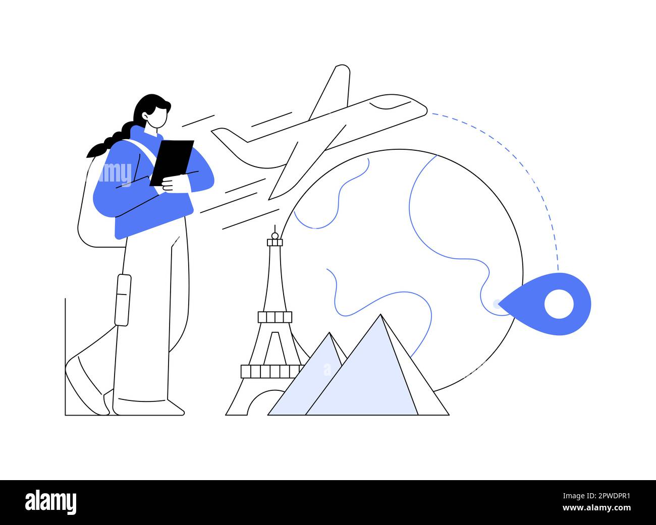 Traveling the world abstract concept vector illustration Stock Vector ...