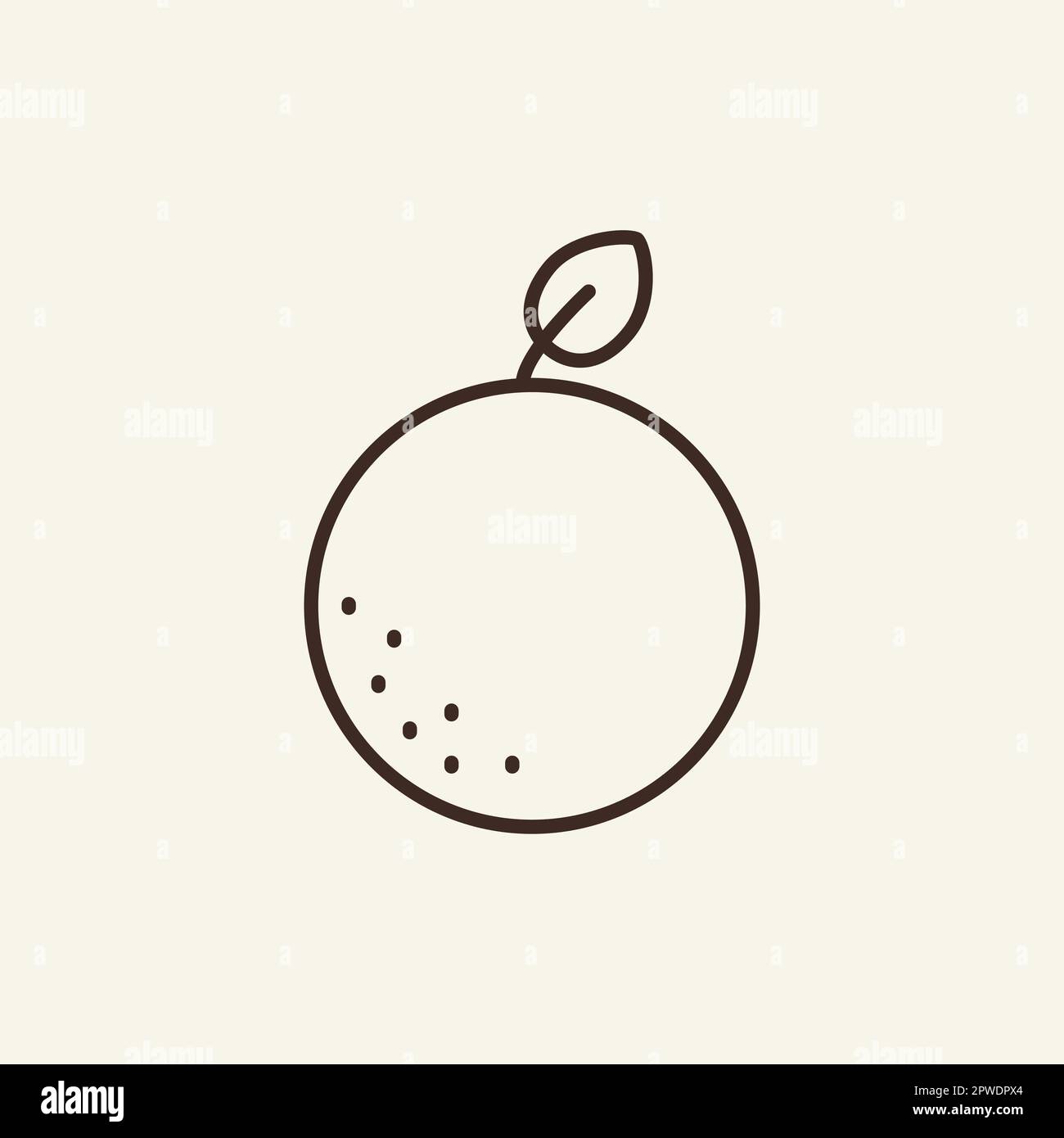 Orange fruit linear icon Stock Vector Images - Alamy