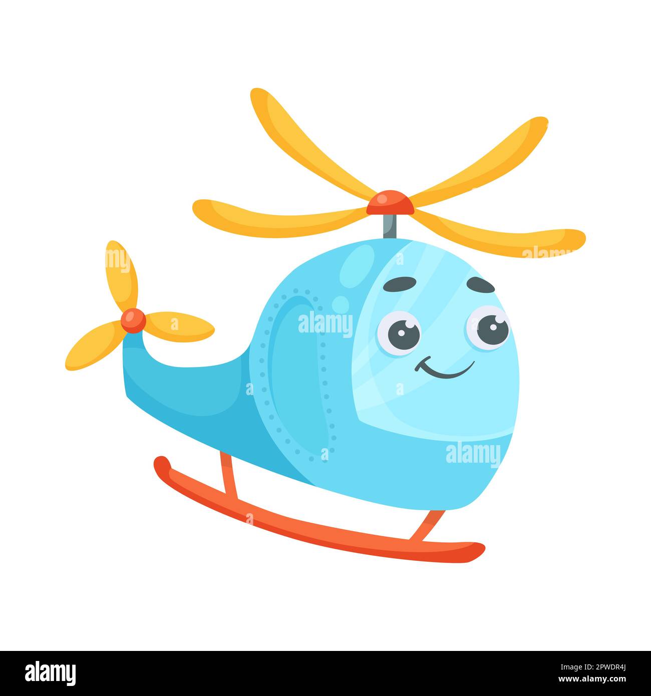 Cute blue helicopter cartoon illustration Stock Vector Image & Art - Alamy