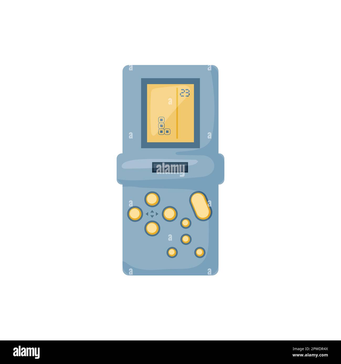 Vintage portable game console flat vector illustration Stock Vector Image & Art - Alamy