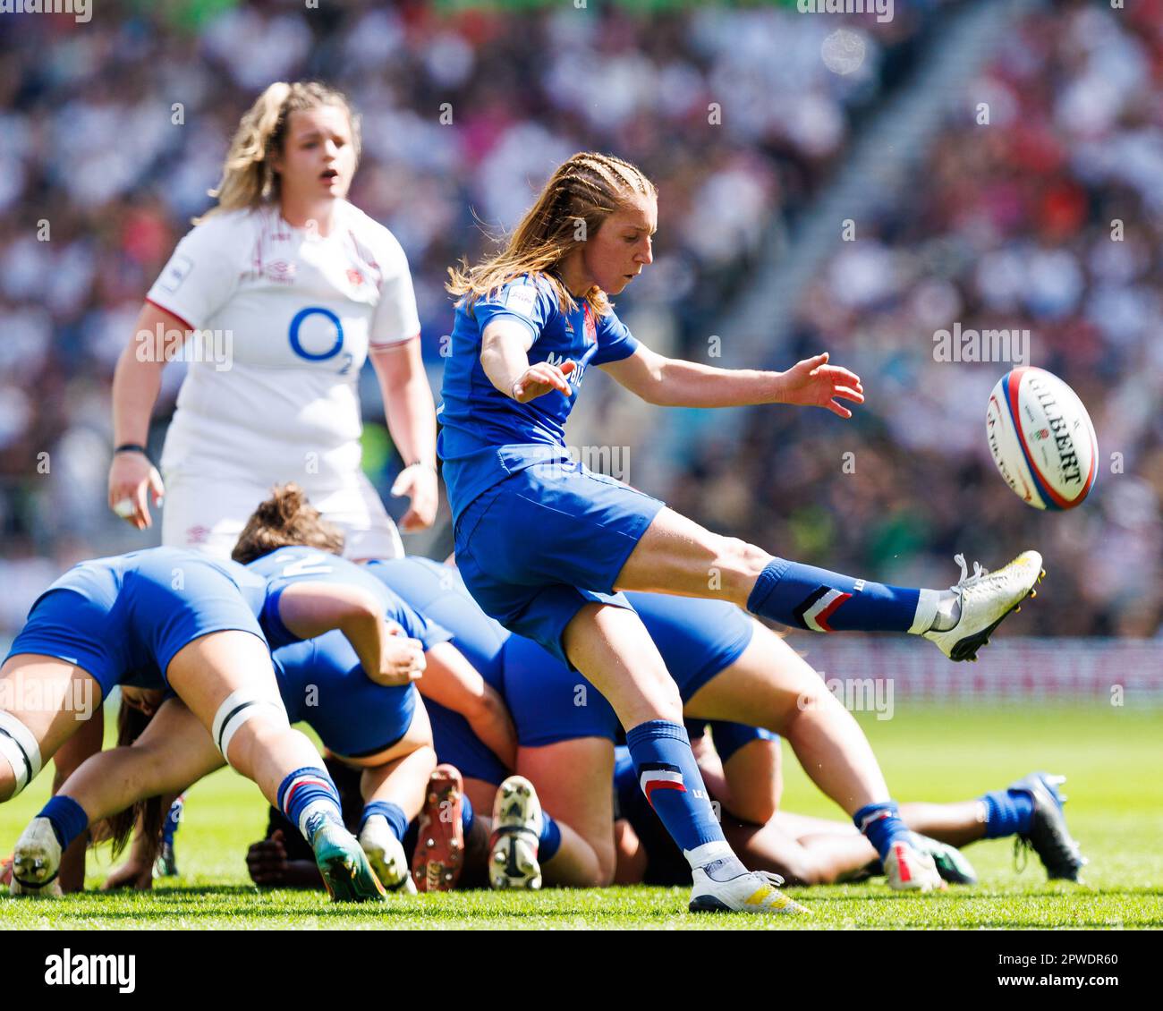Pauline Bourdon of France Women box kicks during the TikTok Women’s Six ...
