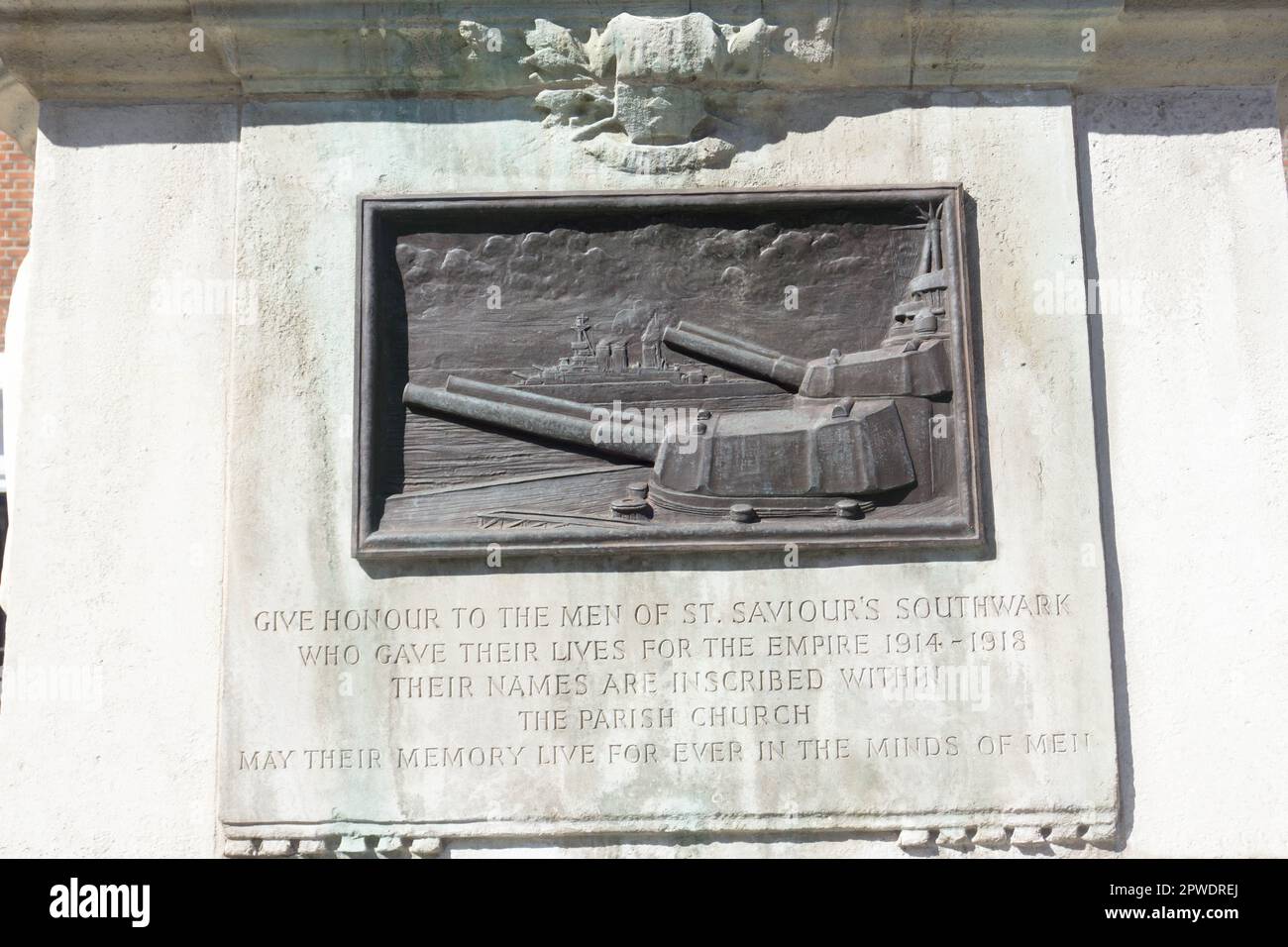 Plaque at the Southwark War Memorial by Philip Lindsey Clark for the ...