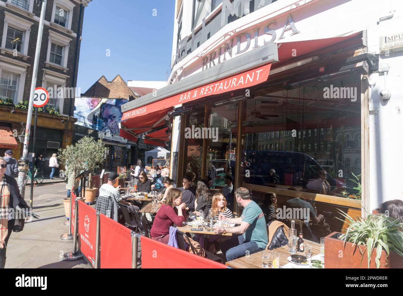 The Terrace of the Brindisa Tapas Restaurant in Borough Market on a ...