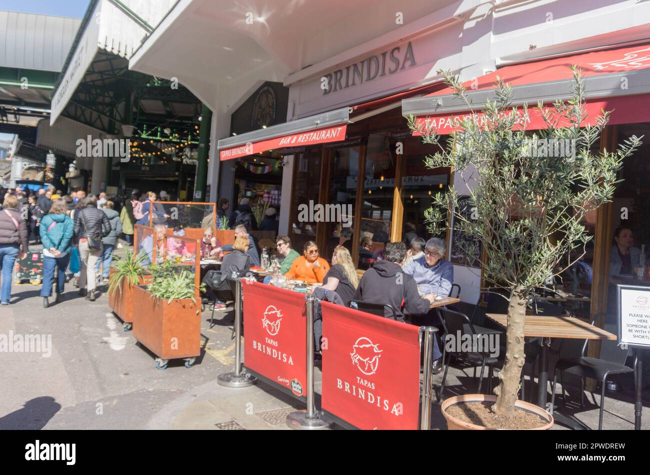 The Terrace of the Brindisa Tapas Restaurant in Borough Market on a ...