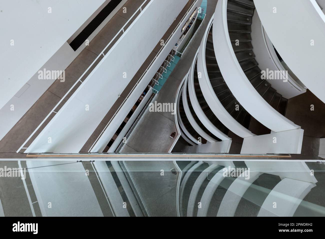 Inside ARoS Aarhus art museum (kunstmuseum) in Aros Alle, city centre ...