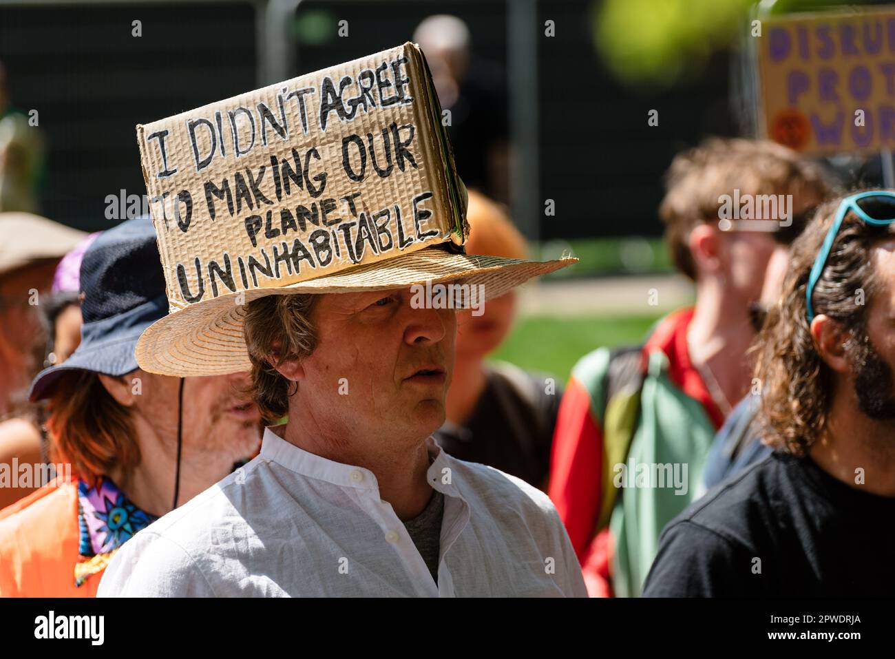 London, UK. 29 April 2023. Just Stop Oil march from Parliament Square ...