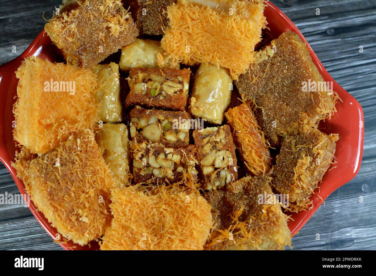 Traditional Arabic and Turkish desserts, eastern sweets baklava ...