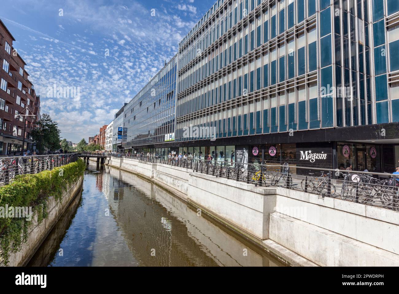 Shops, restaurants, cafes, bars and offices on Aboulevarden by River ...