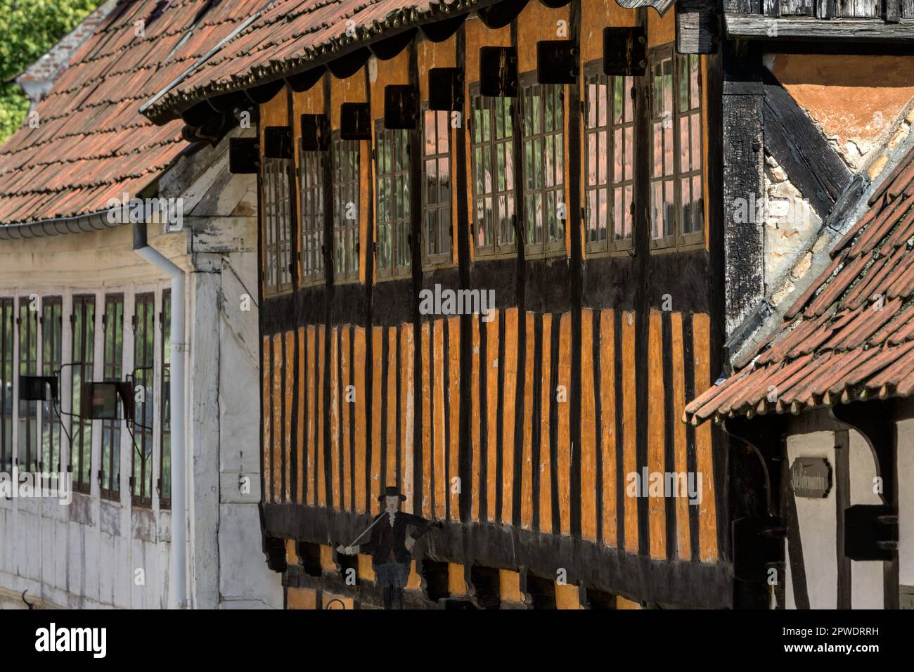 Half timbered historic buildings in The Old Town open air museum - Den ...